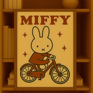 Vintage Miffy Bicycle Print – Kids Room Decor (instant Download) - Etsy