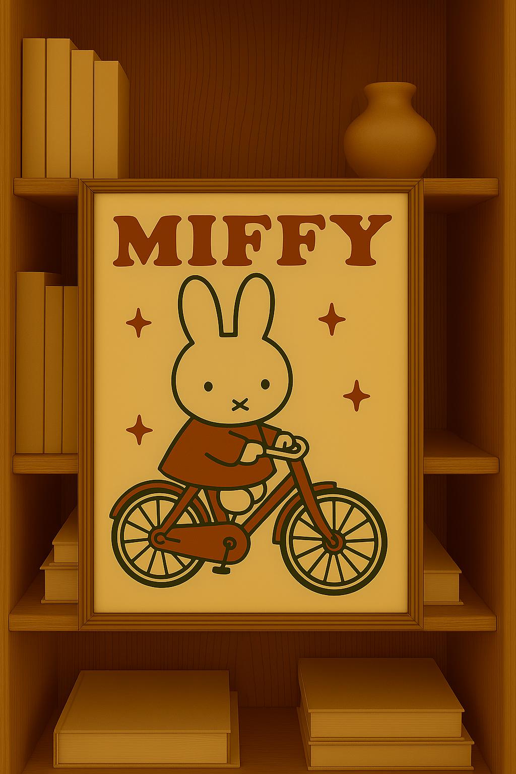 Vintage Miffy Bicycle Print – Kids Room Decor (instant Download) - Etsy