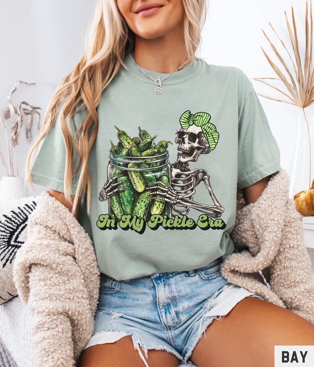 Pickle Shirt Funny Pickle Lover Shirt in My Pickle Era Tshirt Skeleton ...