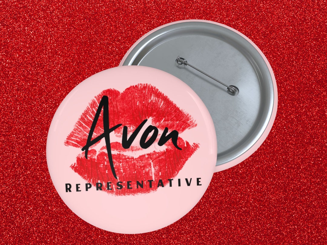 Avon Kiss Pin Button, Avon Representative Button Pin, Avon Rep Pinback ...