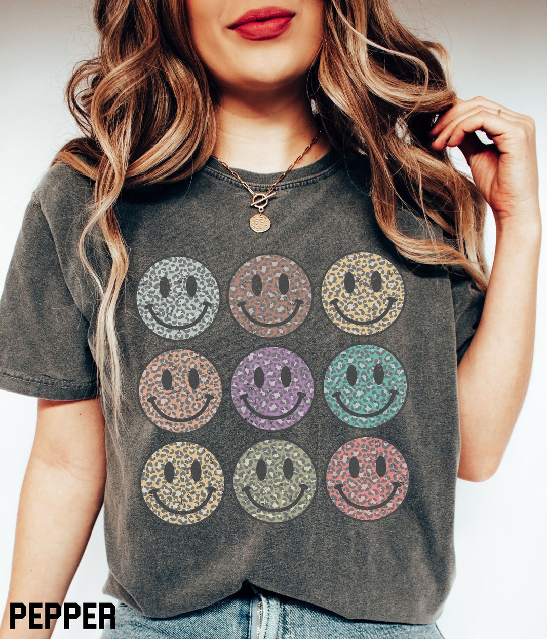 Smiley Face Shirt Comfort Colors Retro Dont Worry Be Happy Face Graphic ...