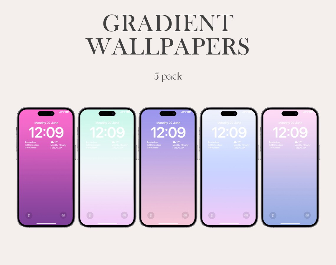 Gradient iPhone Wallpapers Aura Wallpapers Ios 16 Aesthetic - Etsy