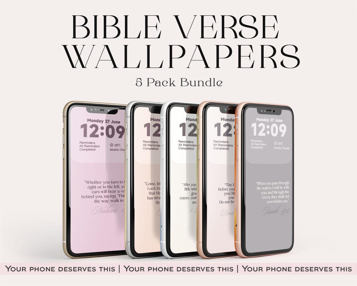 Bible Verse Phone Wallpaper: Christian Affirmations (digital Download ...