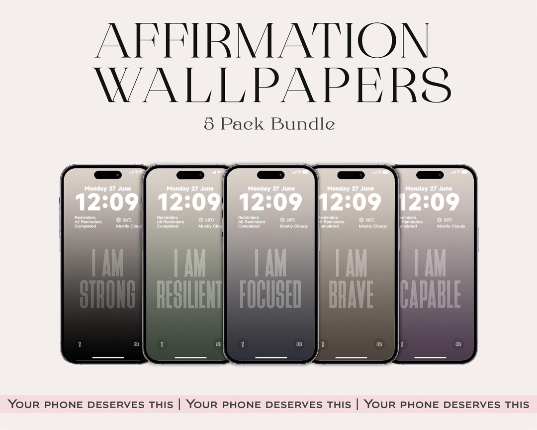 Motivational Phone Wallpaper: Positive Affirmations, Ios 17 (digital ...