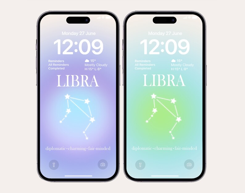 Zodiac Sign Phone Wallpapers, Libra Wallpapers, Ios 16, Aesthetic ...