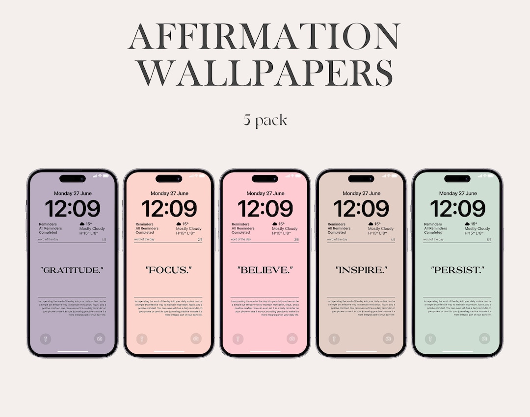 Affirmation Wallpaper, High Resolution, Ios 16 , Self Love Wallpaper ...