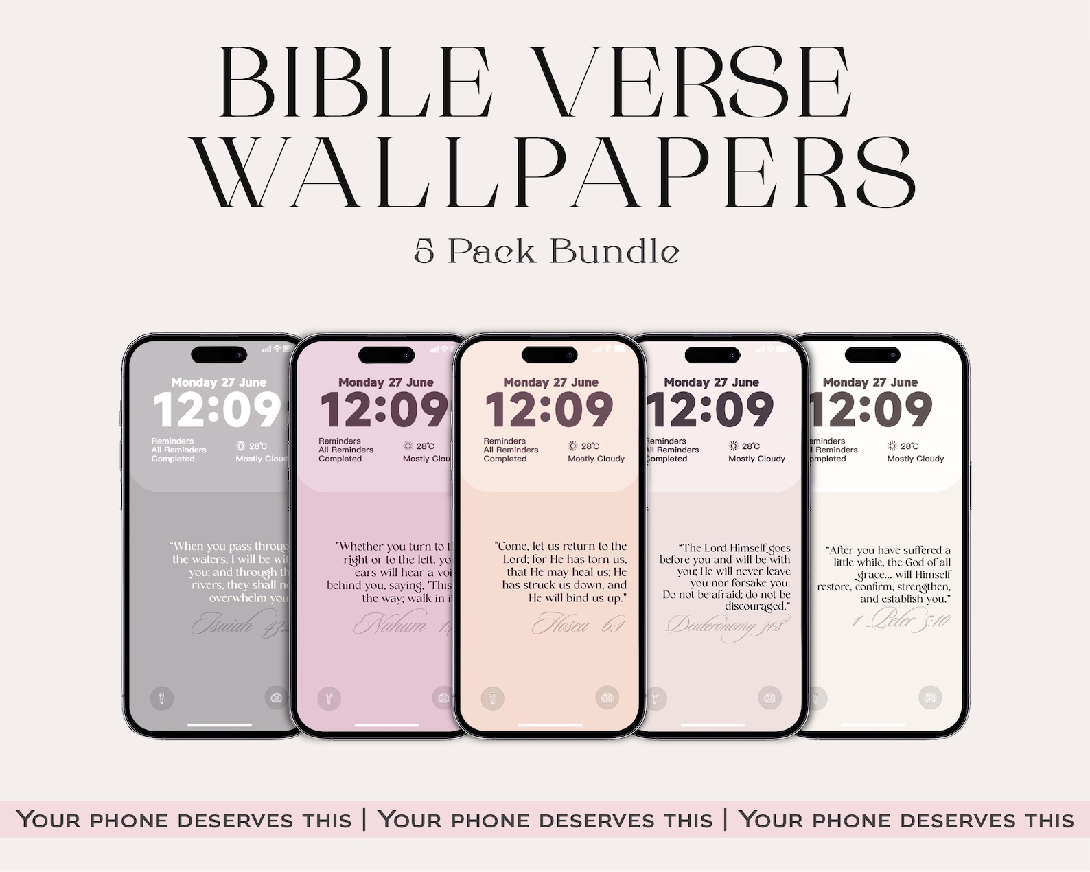 Bible Verse Phone Wallpaper: Christian Affirmations (digital Download ...