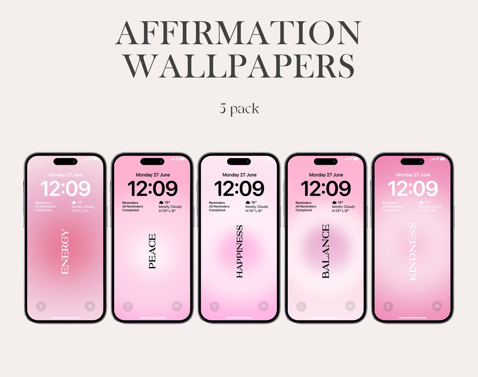 Affirmation Pinky Wallpaper, High Resolution, Ios 16 , Self Love ...