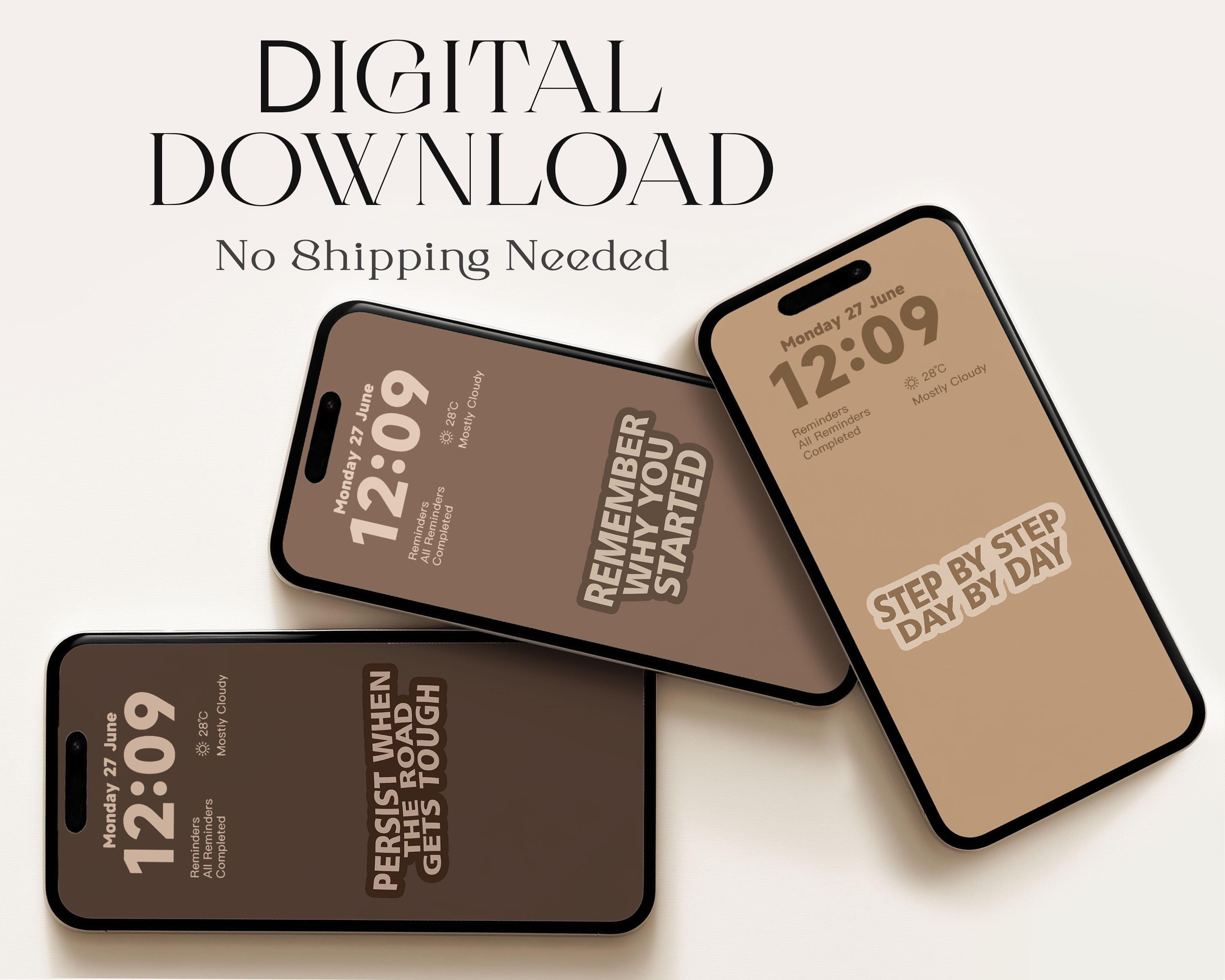 Brown Affirmation Wallpapers Bundle – Motivational iPhone Lock Screens ...