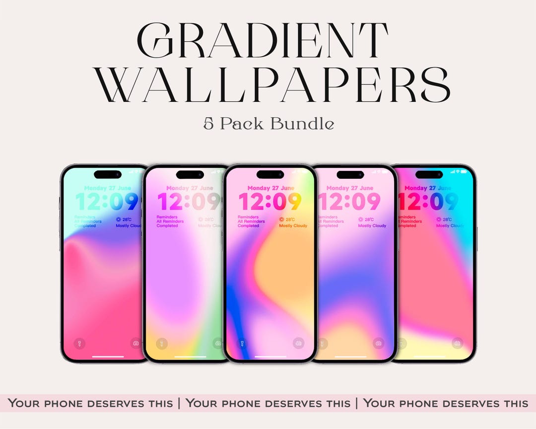 Bright Gradient iPhone Wallpapers – Colorful Lock Screen Backgrounds ...