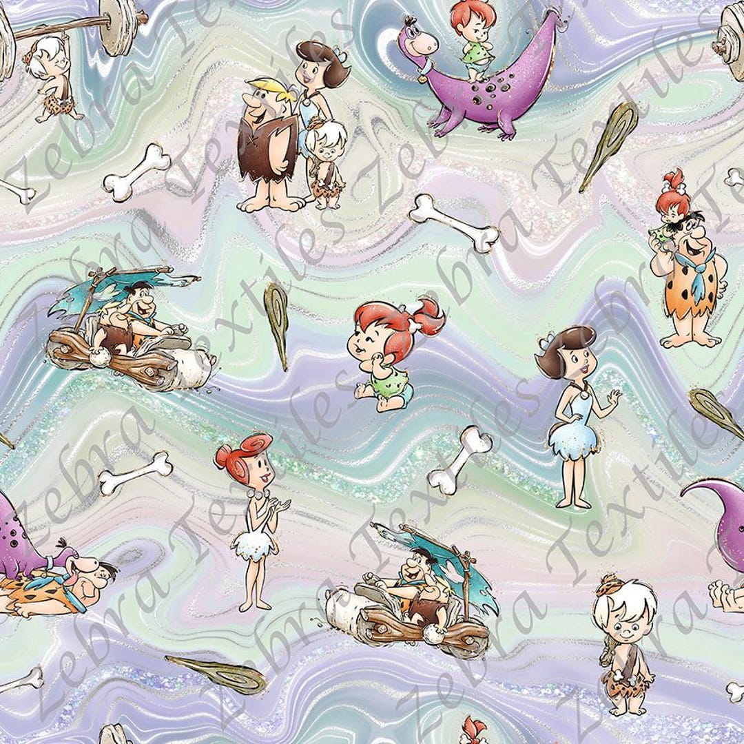 Prehistoric Family Marbled Background, Seamless Pattern, EXCLUSIVE ...