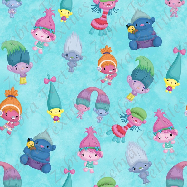 Trolls Birthday Background - Etsy
