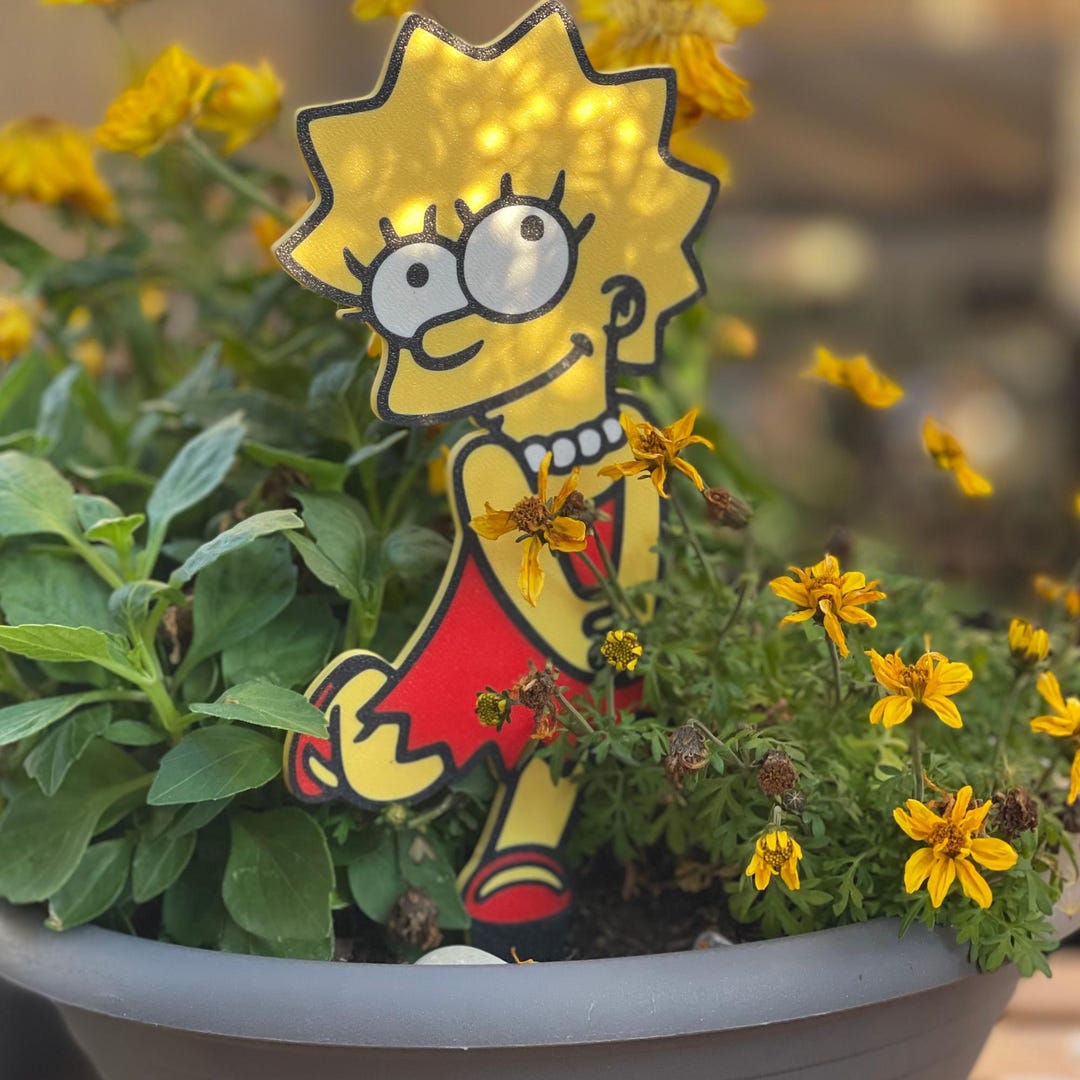 Lisa Simpson Plant Marker Sign Funny Gift - Etsy