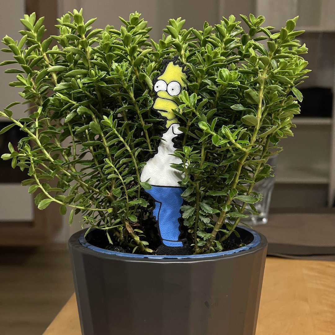 Homer Simpson Plant Stake Sign “the Simpsons Bush Meme“ Funny Gift - Etsy