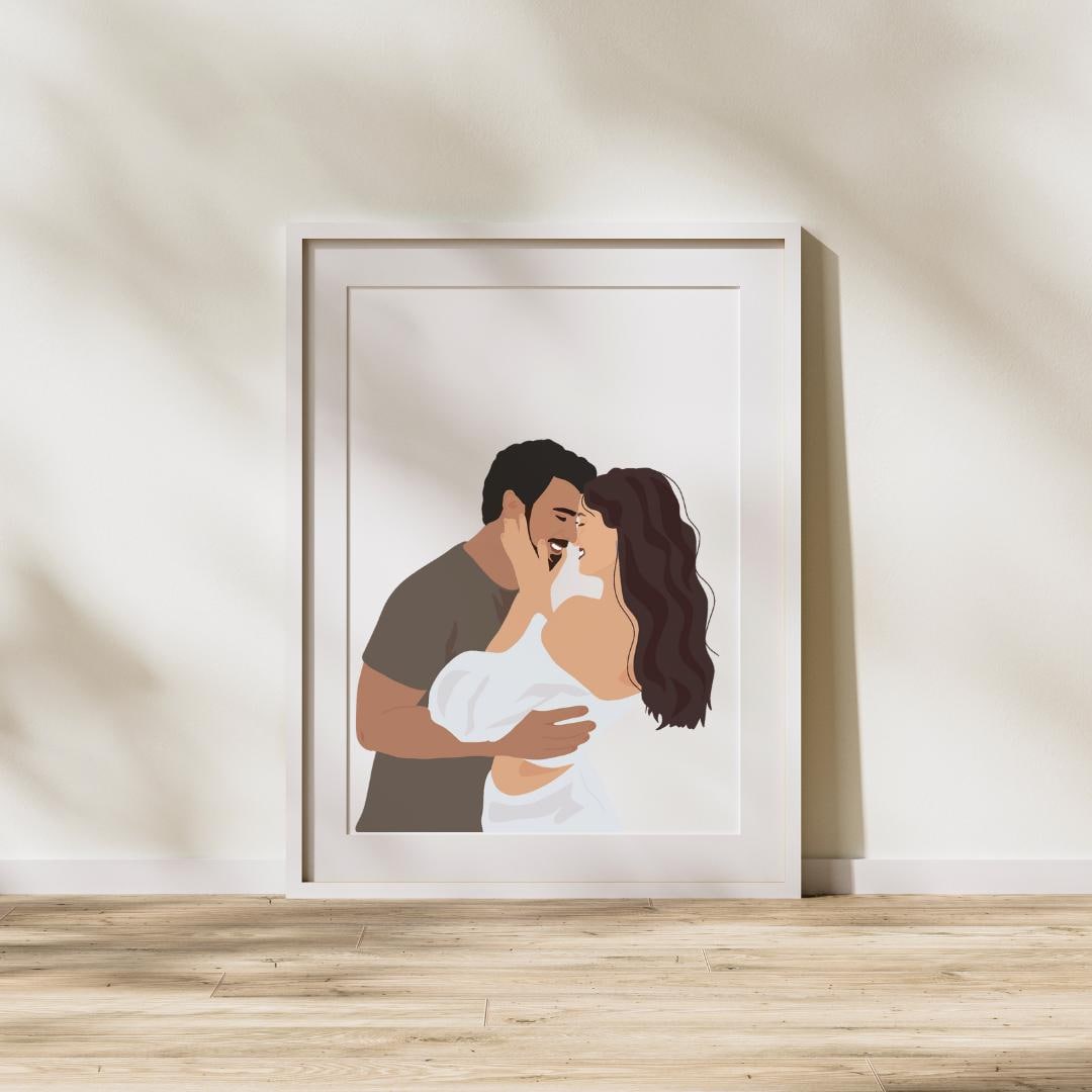 Personalized Digital Portrait From Photo, Personalized Illustration ...