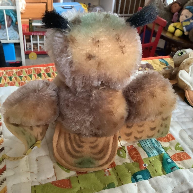 Steiff 5” Wittie Mohair Owl - Etsy