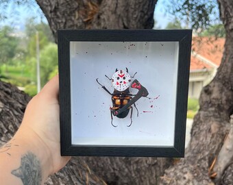 Mini Spooky Bug Frame, Jason Voorhees Beetle, Horror and Halloween ...