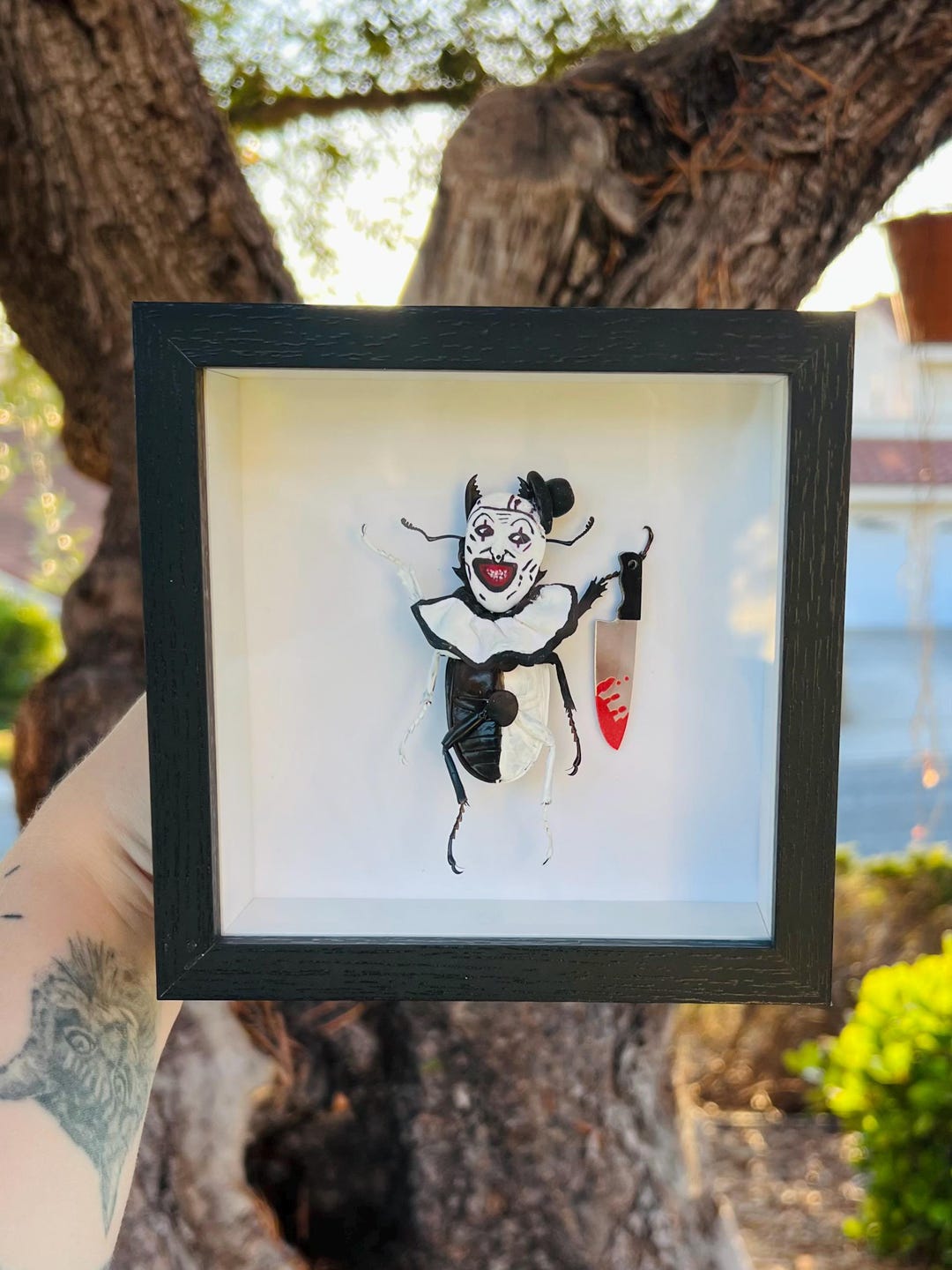 Terrifier Bug Frame, Art the Clown Beetle, Spooky, Horror and Halloween ...