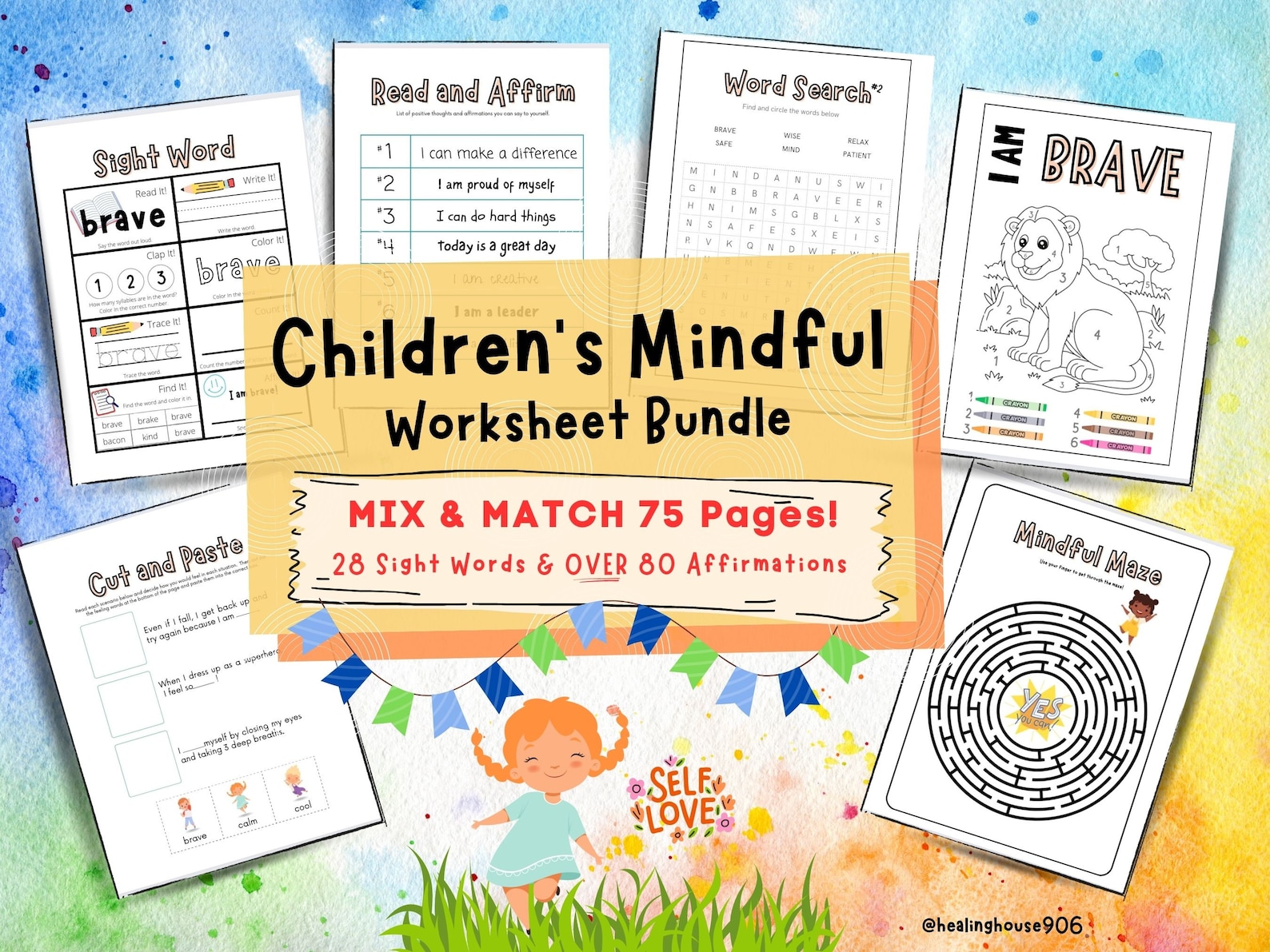 Children's Mindful Worksheet Bundle | Preschool and Kindergarten ...