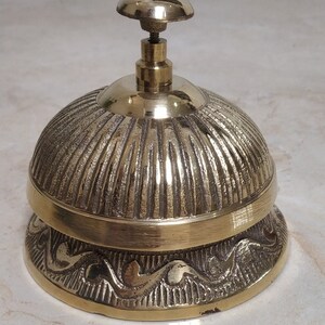 Handcrafted Brass Table Bell - Elegant Chime Bell for Retail or Home ...