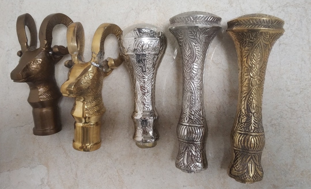 Stylish Brass Cane Topper - Elevate Your Walking Stick With a Sturdy ...