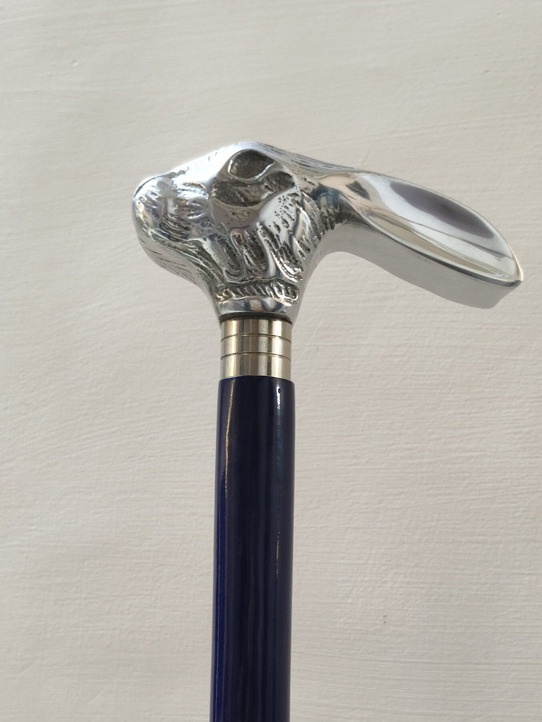 Unique Rabbit Handled Walking Cane Blue Wood for Men and Women - Etsy