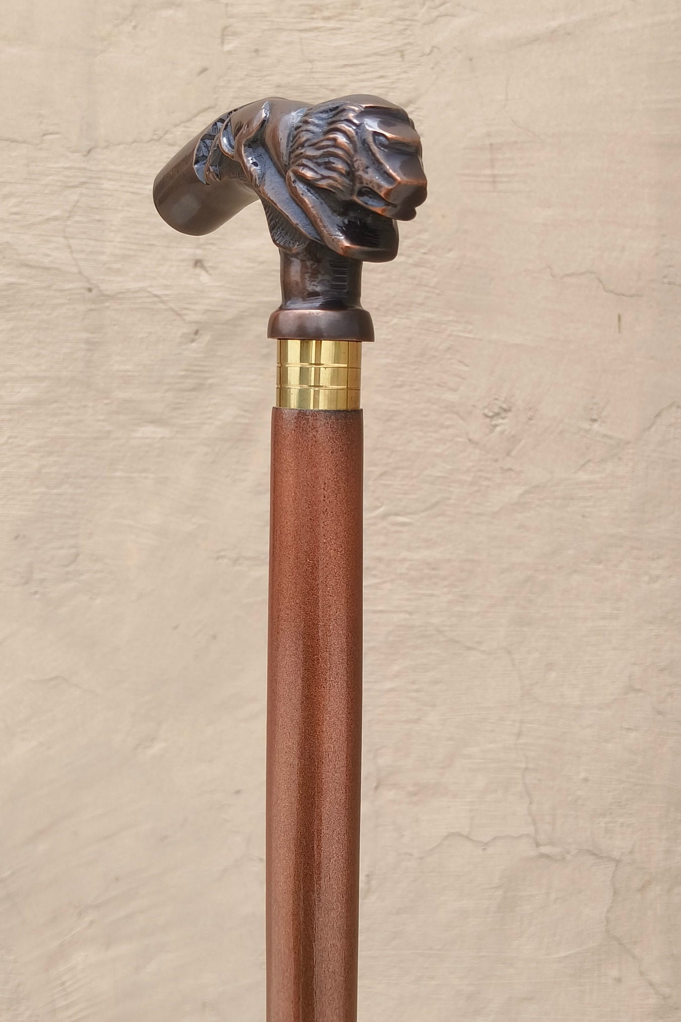 Walking Cane Antique Handle Stick Threefold Use for Men & Women, Gift ...