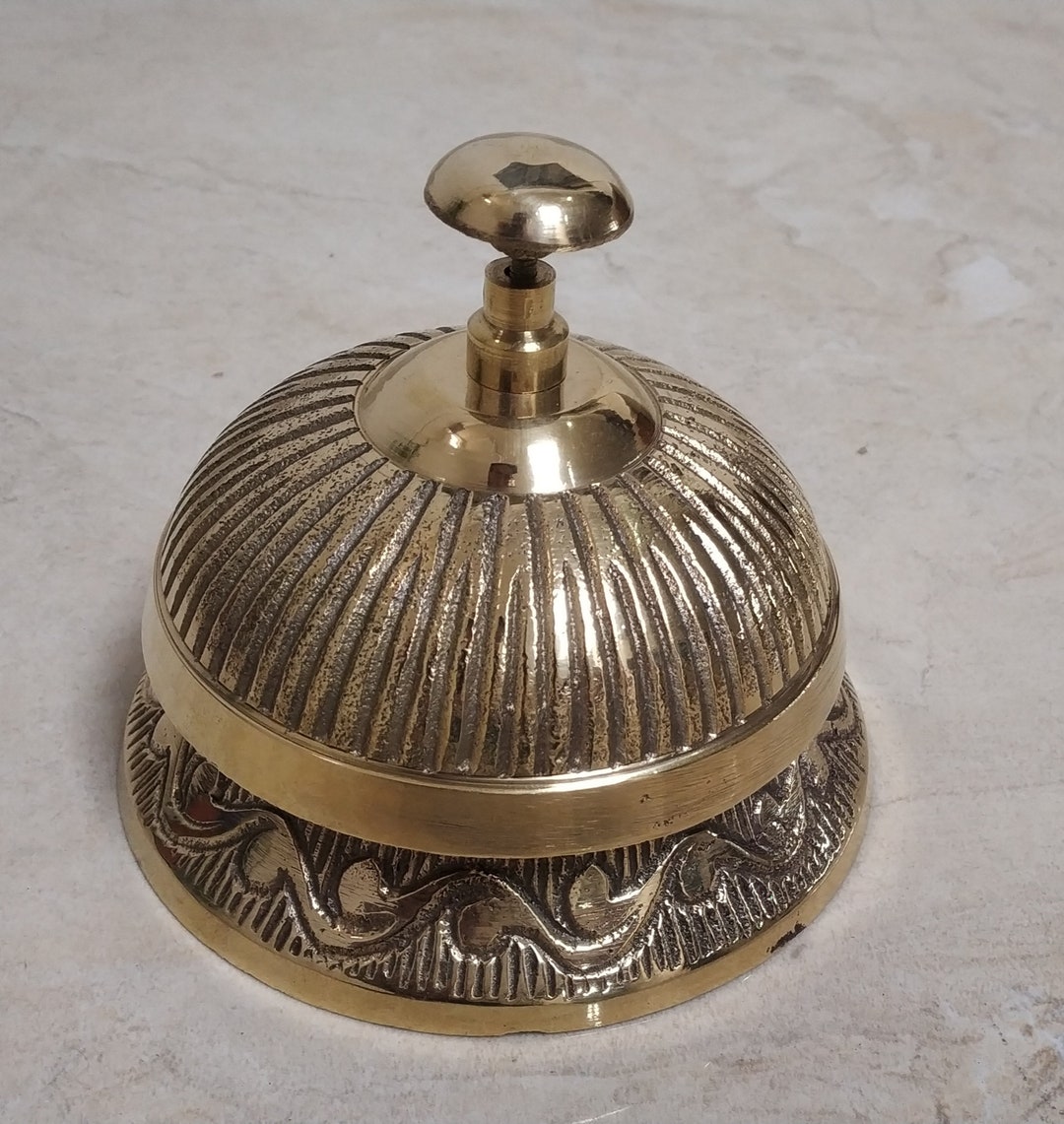 Handcrafted Brass Table Bell - Elegant Chime Bell for Retail or Home ...