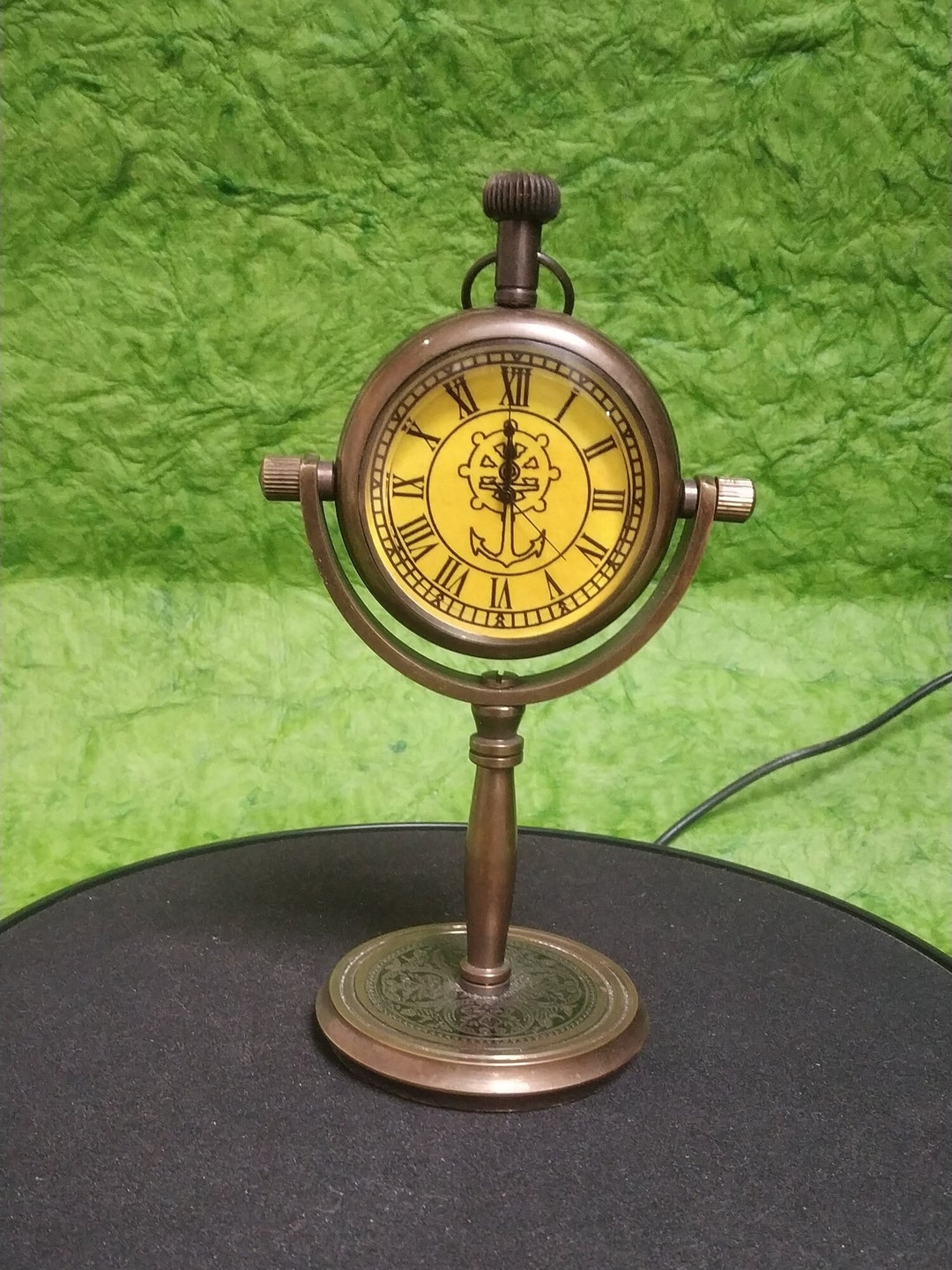 Handcrafted Antique Brass Table Clock - Old-world Charm, Retro Style ...