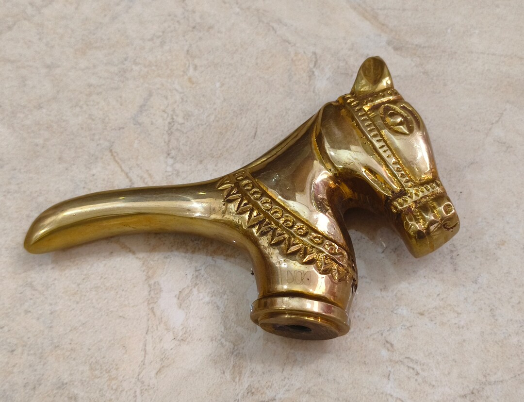 Walking Cane Handle - Horse Design Shape Handle,gift Item,brass Handle ...