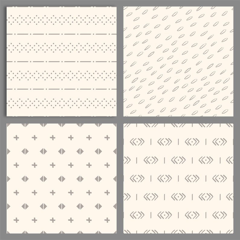 12 Boho Digital Papers, Ordinary Beige Boho Digital Paper Pack, Neutral ...