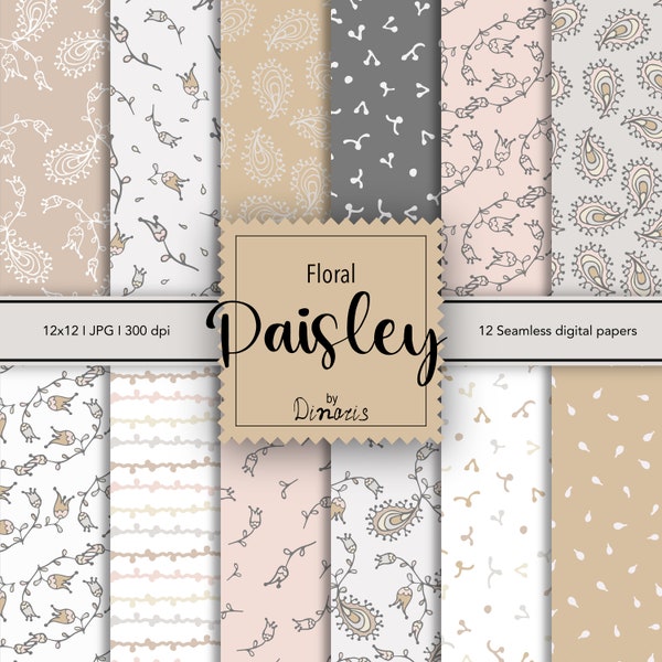 Paisley Paper - Etsy