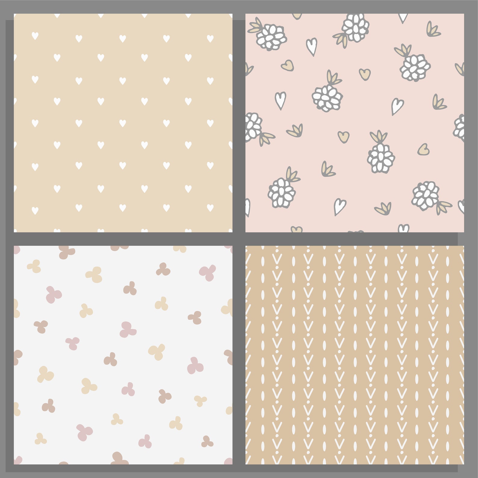 12 Boho Digital Papers, Neutral Boho Digital Paper Set, Neutral Pattern ...