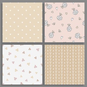 12 Boho Digital Papers, Neutral Boho Digital Paper Set, Neutral Pattern ...