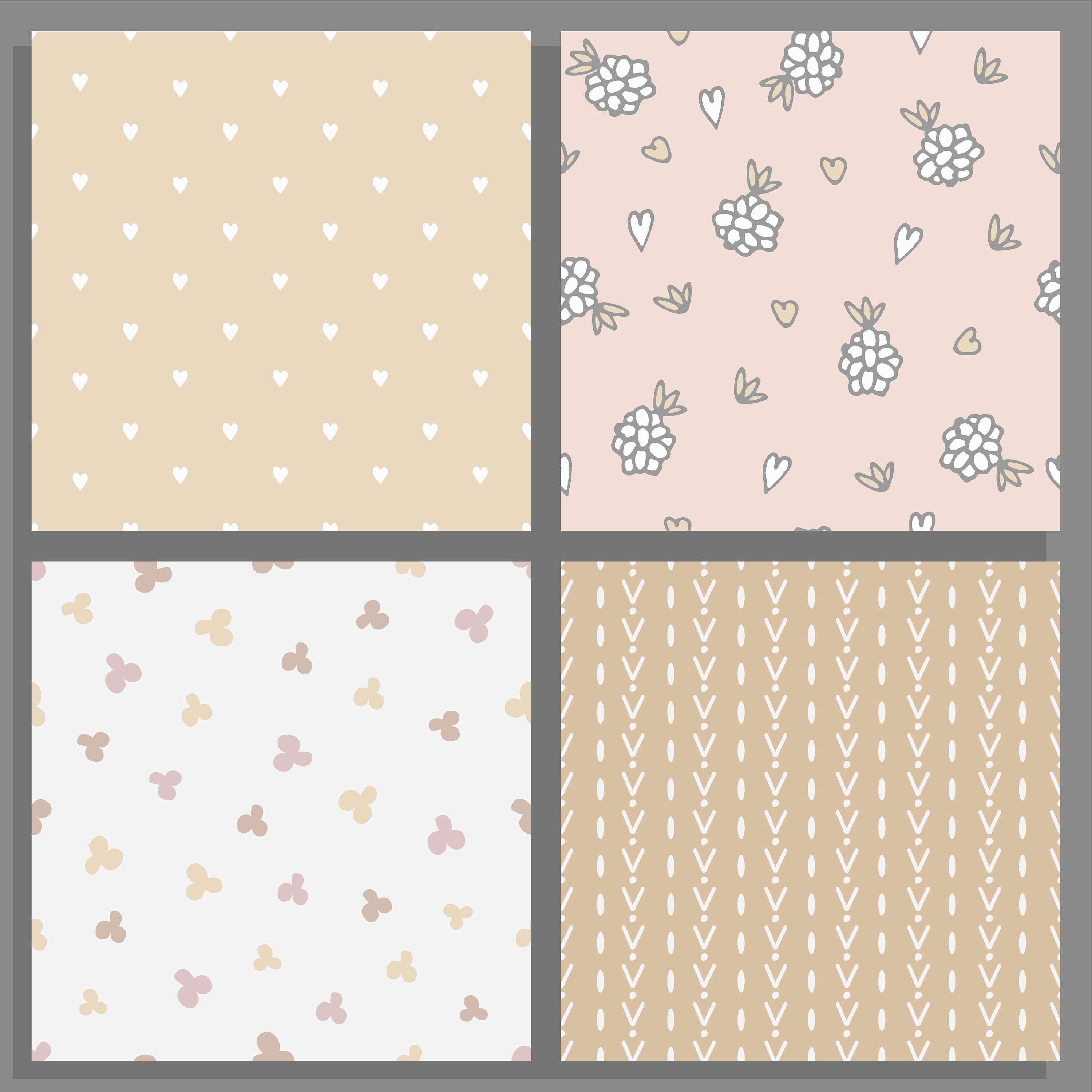12 Boho Digital Papers, Neutral Boho Digital Paper Set, Neutral Pattern ...