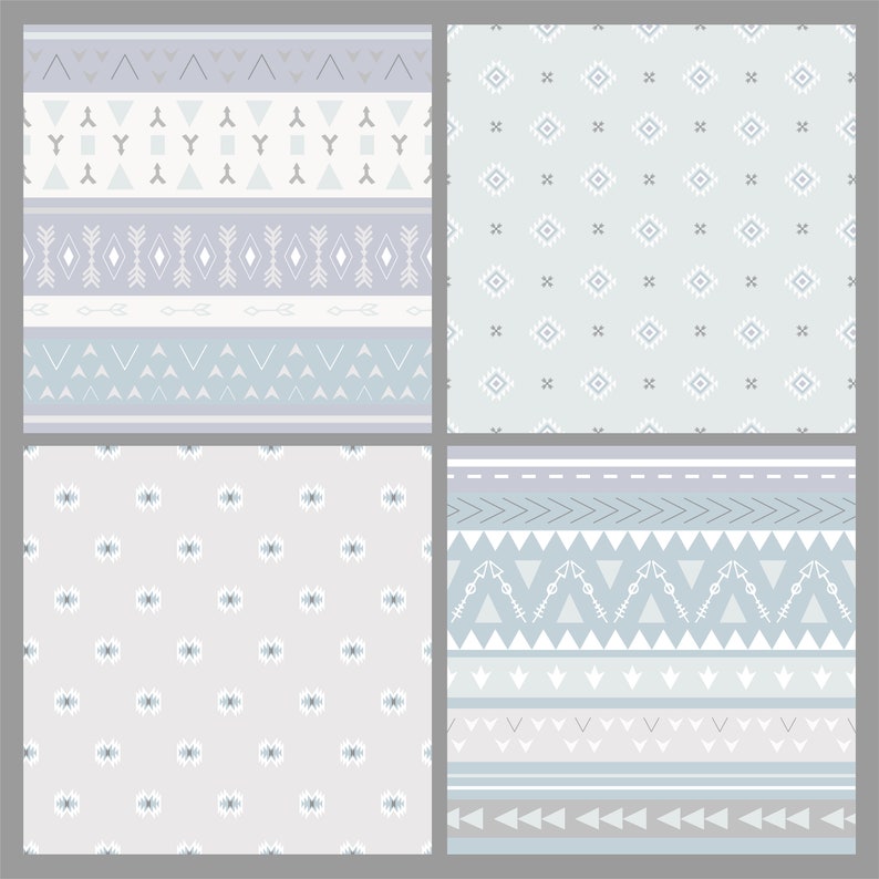 12 Aztec Boho Tribal Ethnic Digital Papers, JPG, Native Digital Paper ...