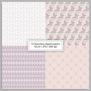 12 Boho Digital Papers, Neutral Boho Chic Digital Paper Pack, Neutral ...