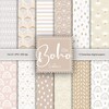 12 Floral Boho Digital Paper Set, Seamless Textures, Flower Patterns ...