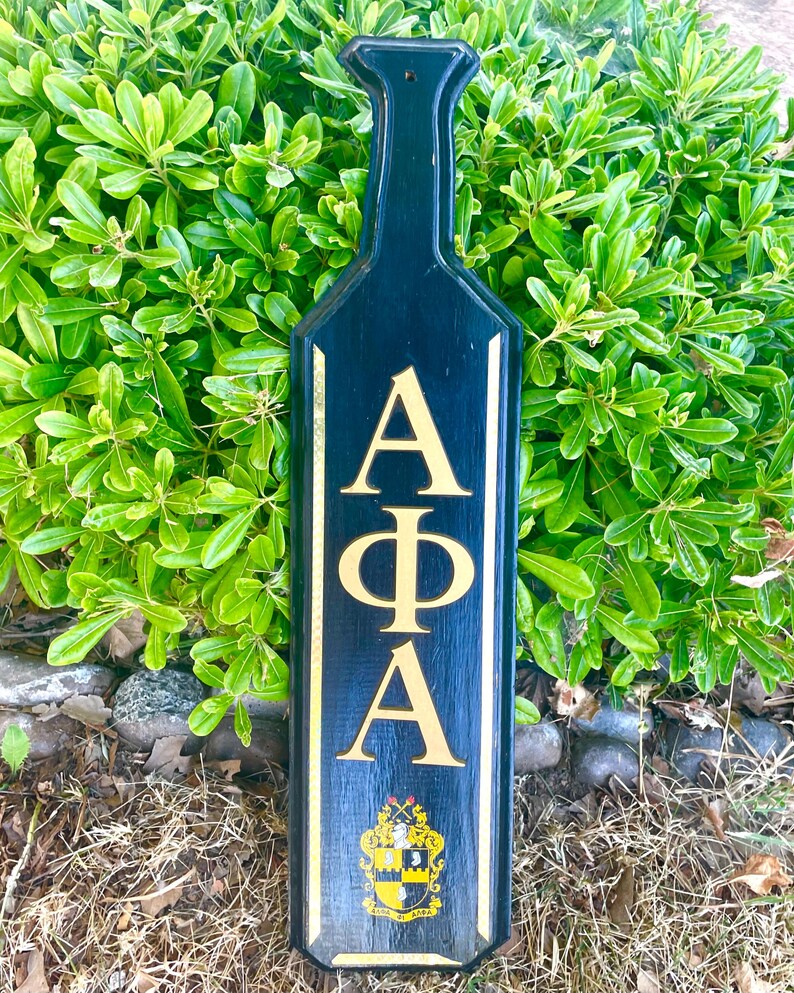 Alpha Phi Alpha Fraternity Wood Paddle – 24” Black With Gold Letters ...