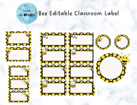 BEE Classroom Label Name Plate Digital Download and - Etsy