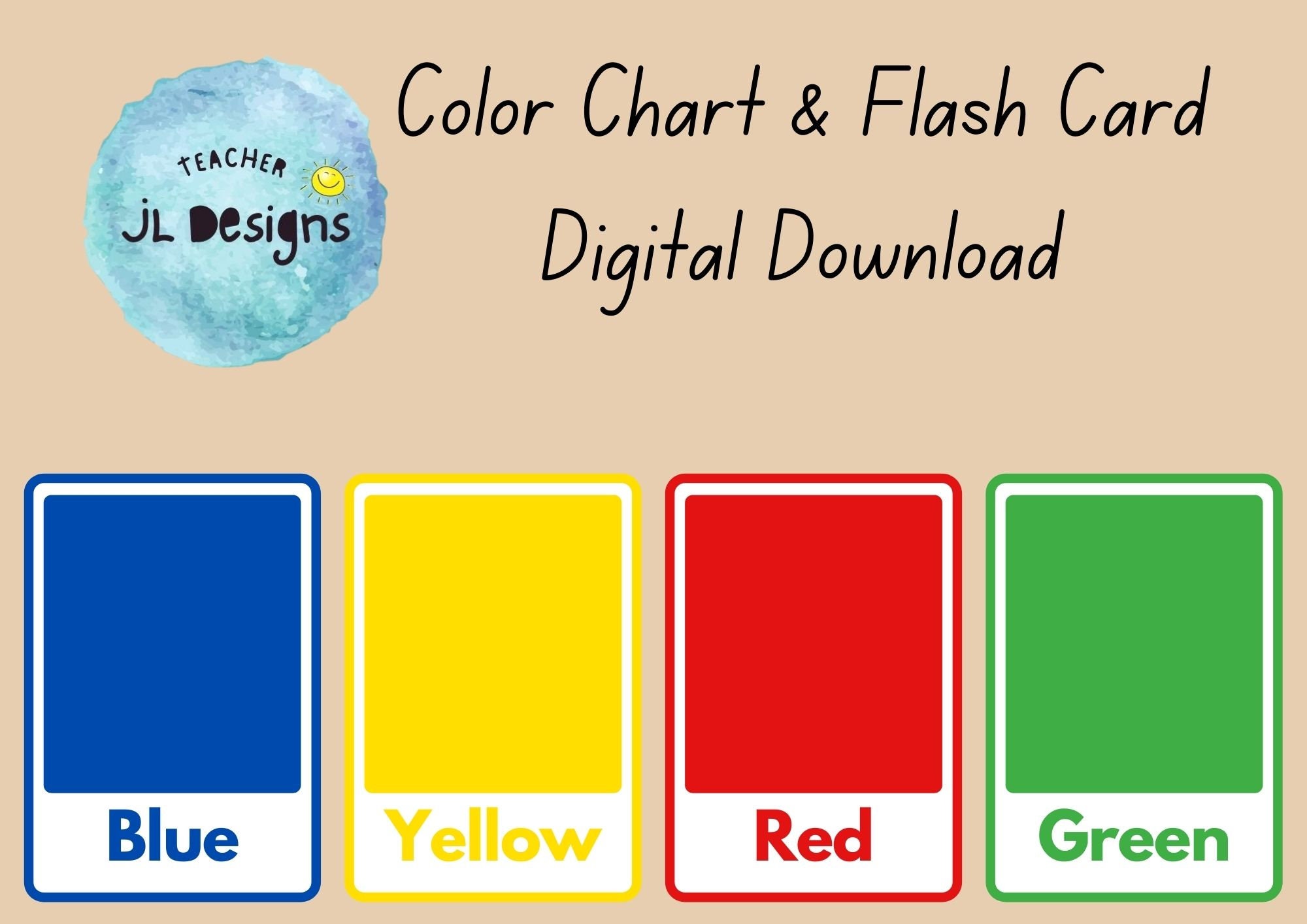 Colors Flashcards Printable, Flash Card for Babies & Kids, Toddler ...