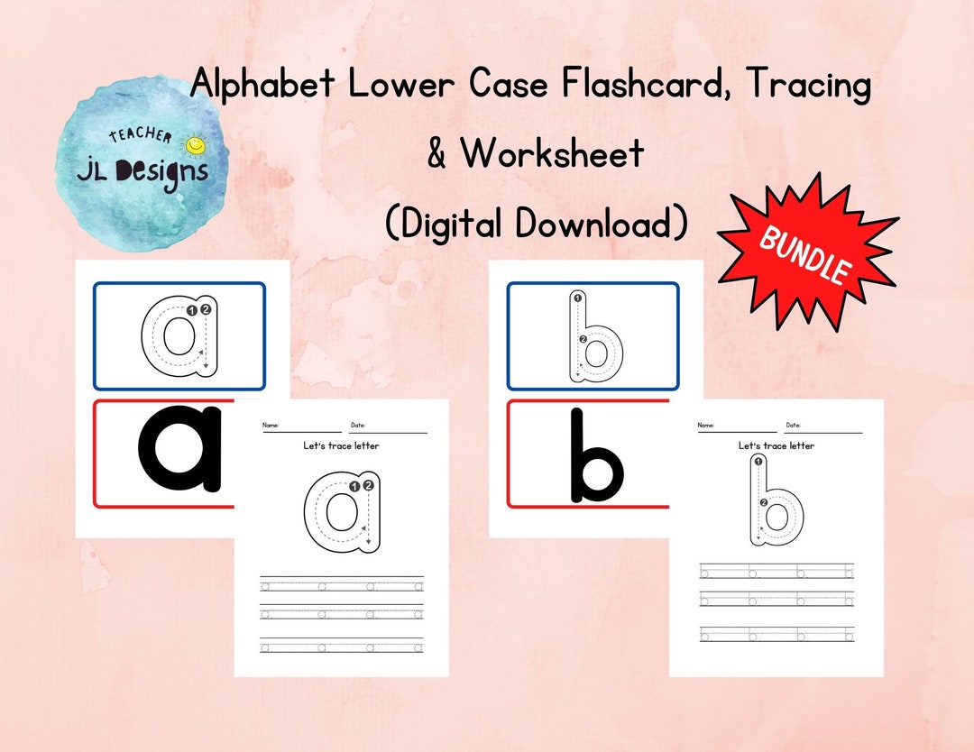 26 Printable Lowercase Alphabet Flashcards. Preschool-kindergarten ...