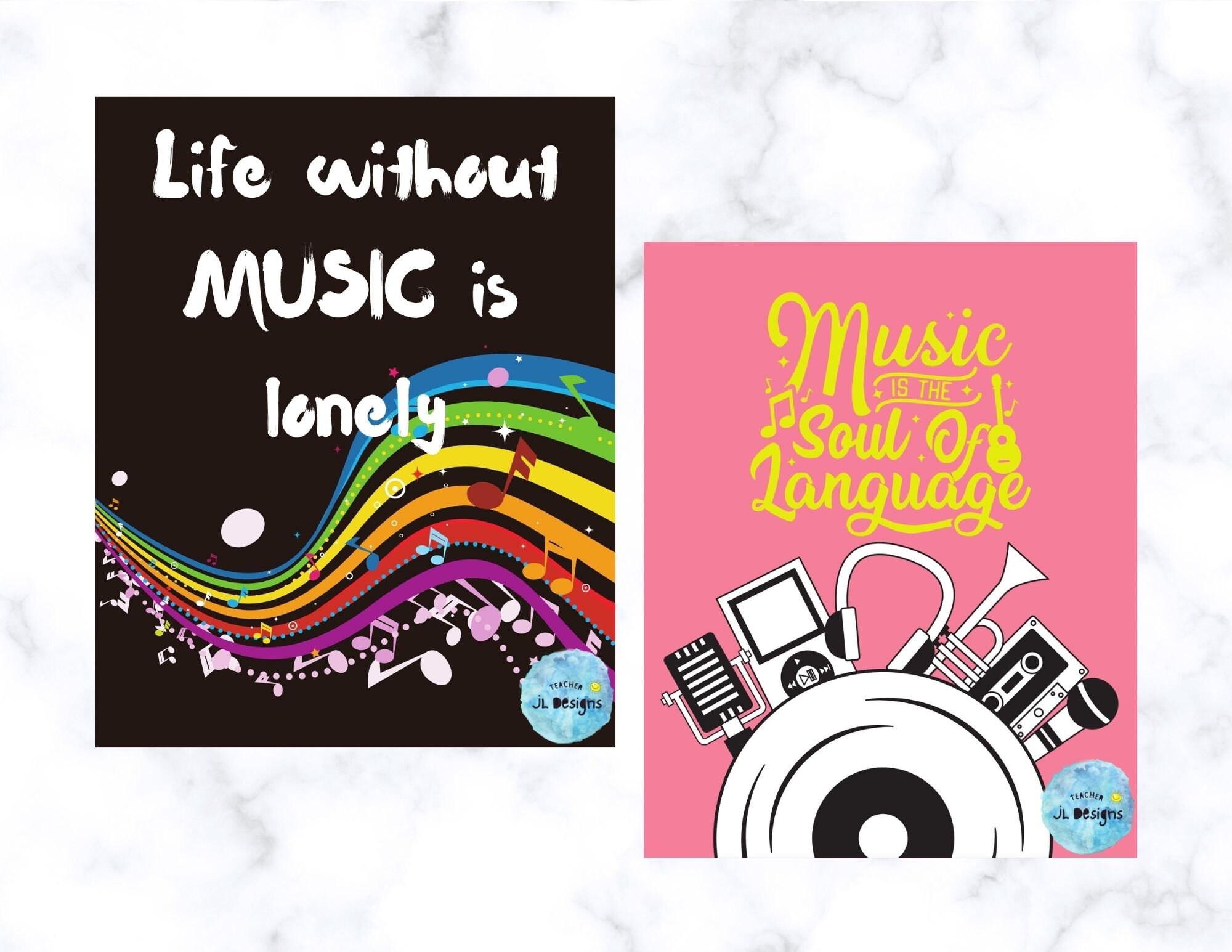 Music Quotes Classroom Posters | Wall Decor | Instant Download | - Etsy