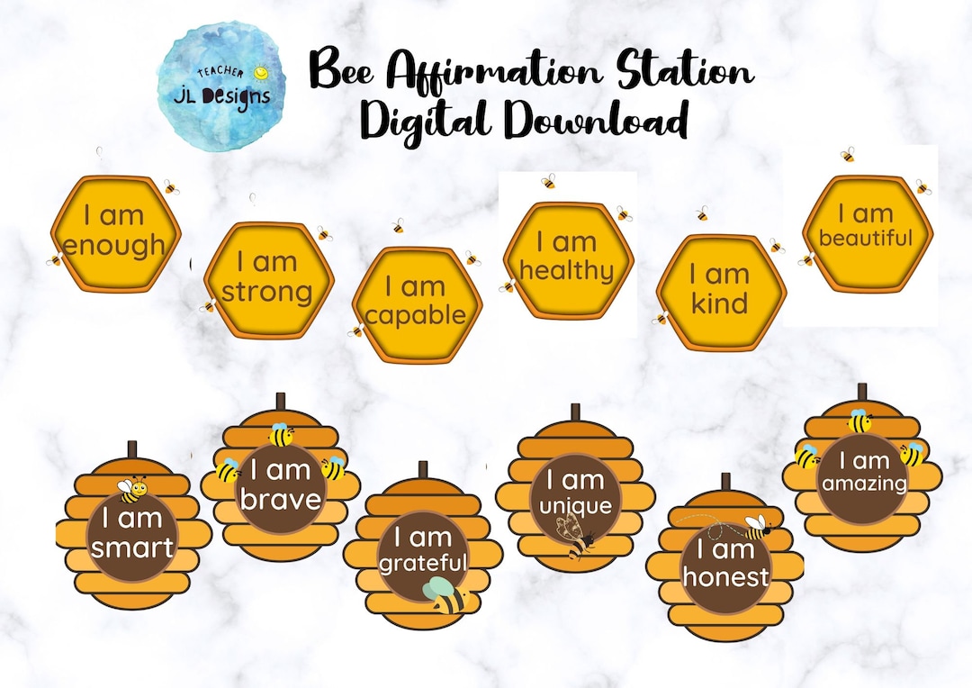 Bee Affirmation Station | Classroom Decoration| Socio-emotional ...