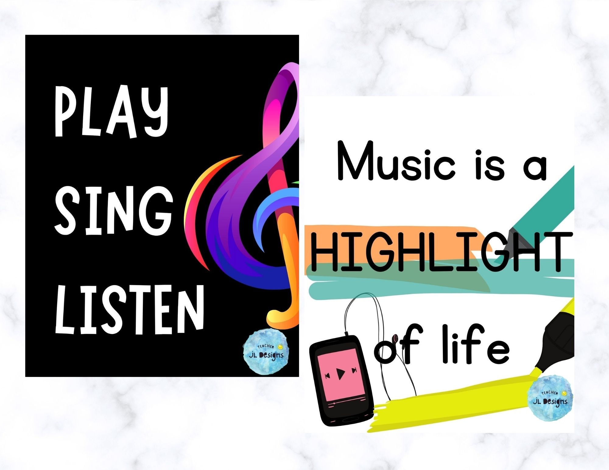 Music Quotes Classroom Posters | Wall Decor | Instant Download | - Etsy