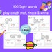 100 Printable Sight Words Worksheet Play Dough Mat Tracing and Writing ...