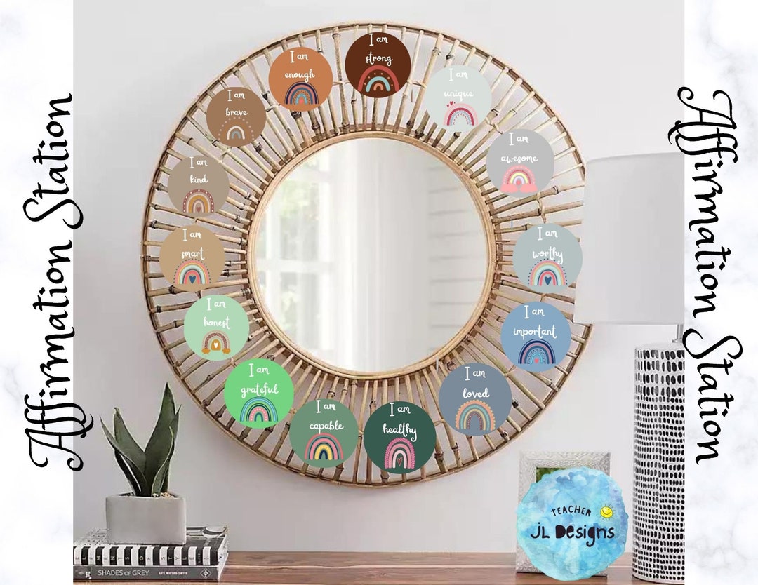 Digital Download, Positive Affirmation Station, Classroom Poster, Boho ...