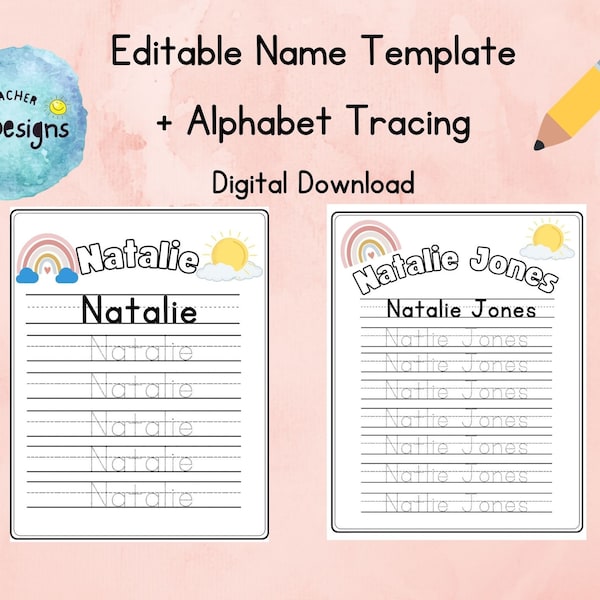 Personalized Name Tracing Uppercase Printable Worksheet, Learning ...