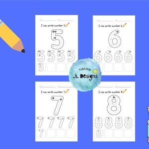 Numbers 0 to 10 Tracing Printable, Writing Practice, Toddlers ...