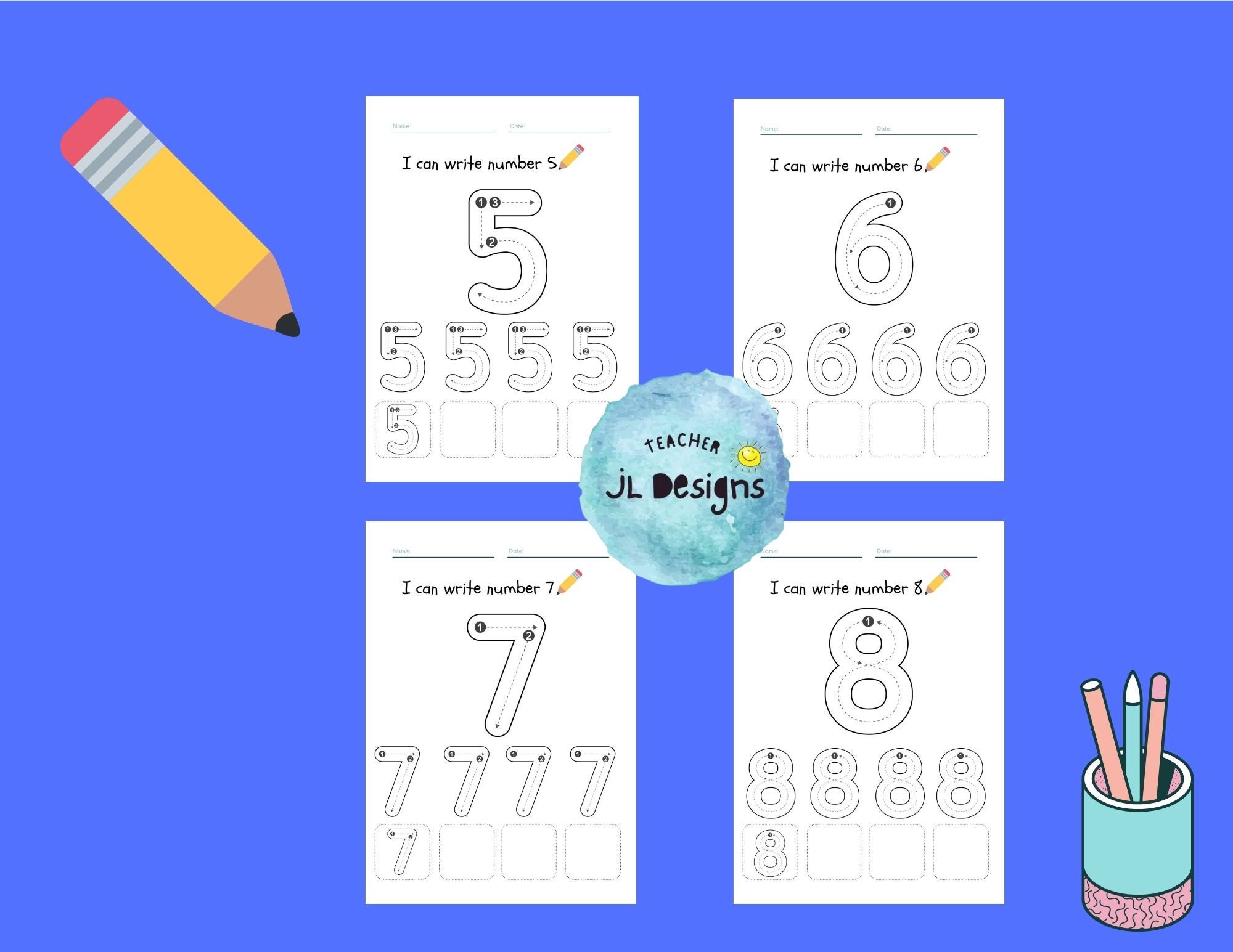 Numbers 0 to 10 Tracing Printable, Writing Practice, Toddlers ...